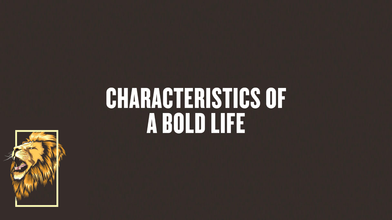 For Ministry Resources Youth Series : CHARACTERISTICS OF A BOLD LIFE ...